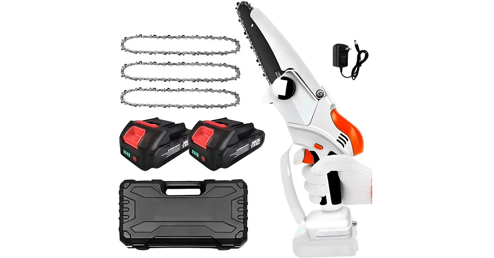 Kraftech iPro Mini Láncfűrész 2db 48V akkuval 3db 6 lánccal KT/BCHS ...