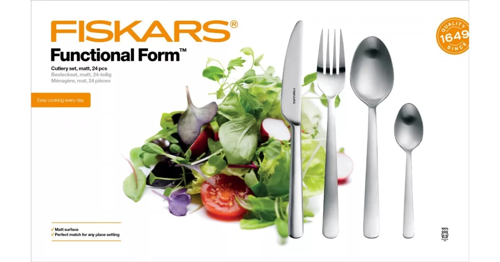 Fiskars Functional Form evőeszköz készlet, 24db-os, matt most 43.012 Ft ...