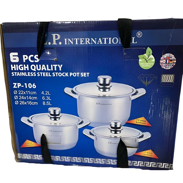 Z.P. International 6 részes Rozsdamentes Acél Edénykészlet most 25.490 ...